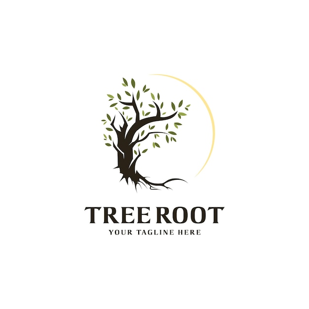 Stylized Tree Root Design with Tagline Placeholder | Jiffy Designs