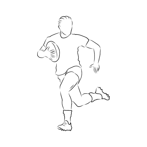 Dynamic Rugby Player in Action Pose | Jiffy Designs