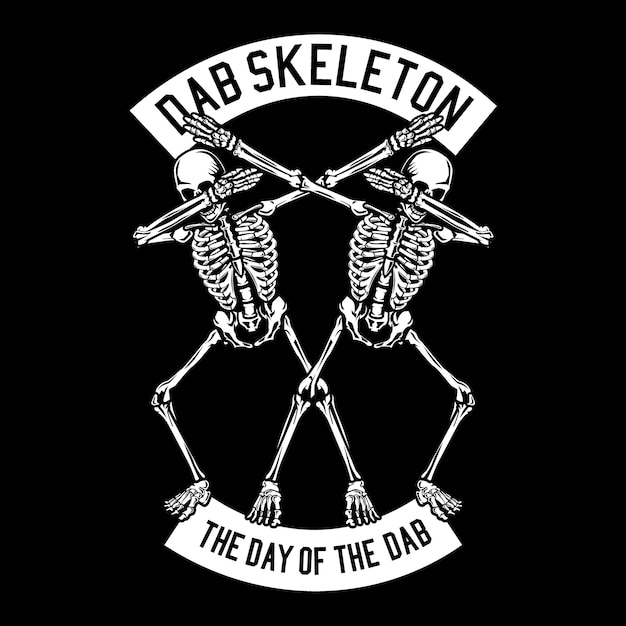 Rad Skeleton Crossbones Graphic with 'The Day of the Dead' Text | Jiffy ...