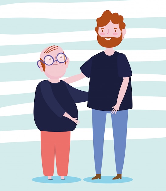 Two Friendly Figures in Casual Attire | Jiffy Designs