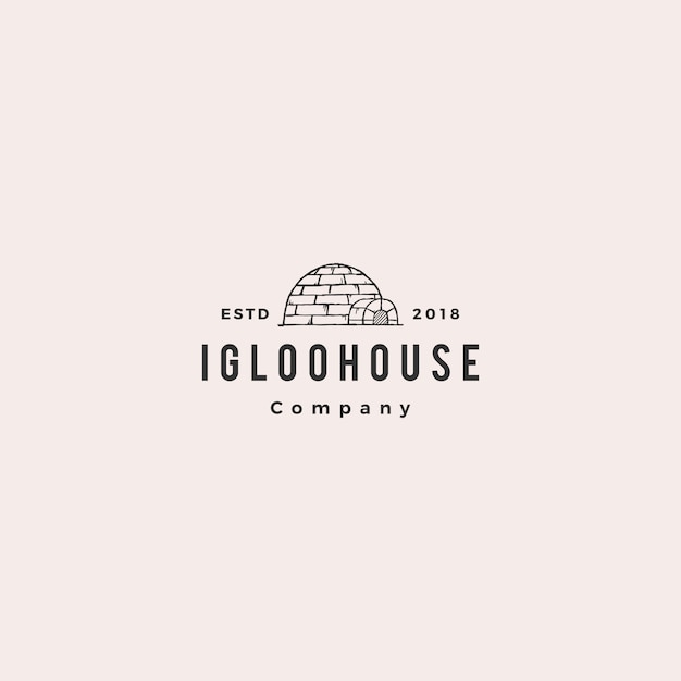 Minimalist Igloo Logo with Geometric Dome and Wordmark | Jiffy Designs