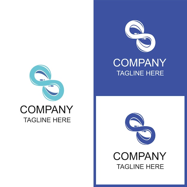 Elegant Infinity Symbol Logo in Vibrant Blue and Teal | Jiffy Designs