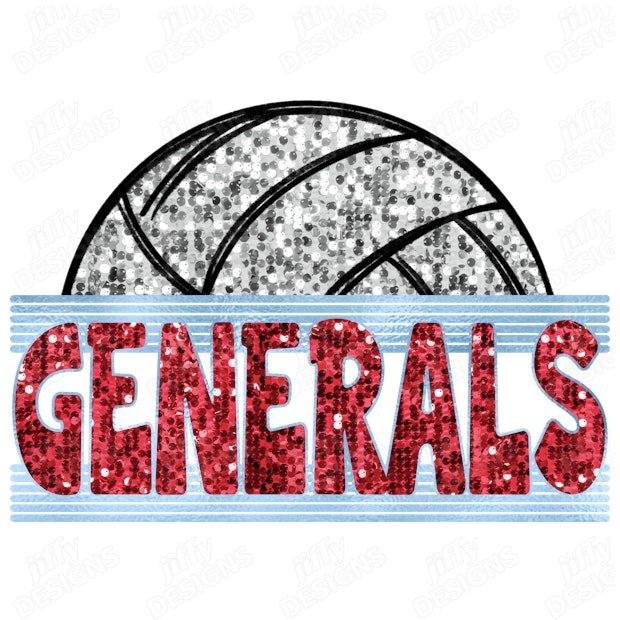 'Generals' Sparkling Basketball Design with Retro Flair | Jiffy Designs