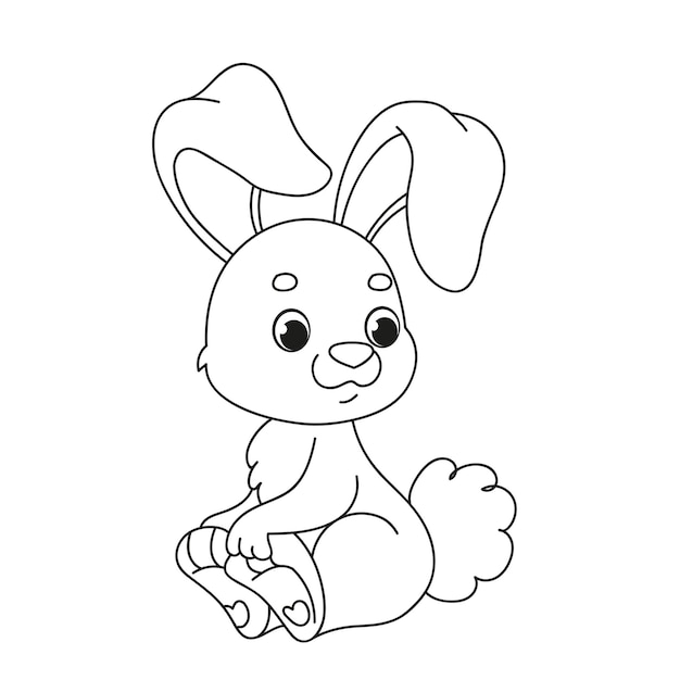 Cute and Cuddly Cartoon Bunny Rabbit with Playful Expression | Jiffy ...