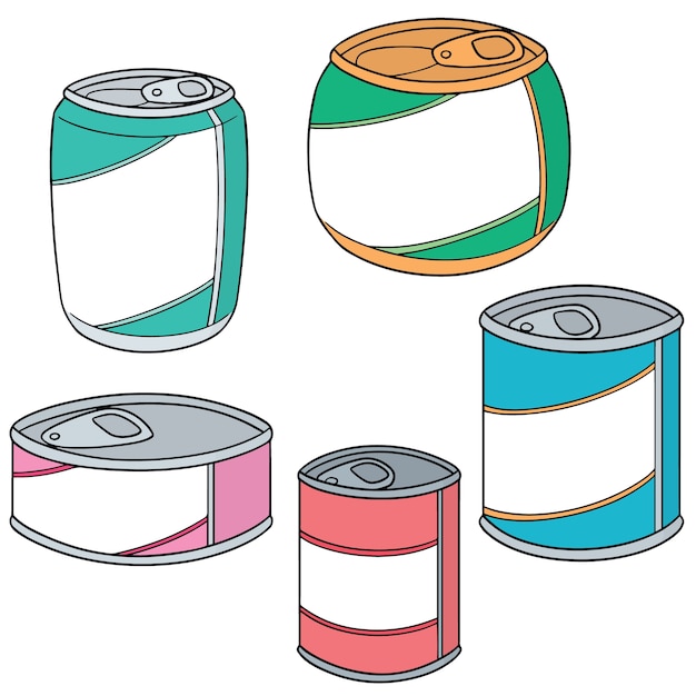 Vibrant Collection of Colorful Canned Goods and Beverage Containers ...