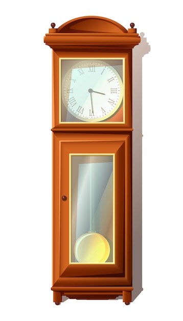 Ornate Wooden Grandfather Clock with Pendulum and Roman Numerals ...
