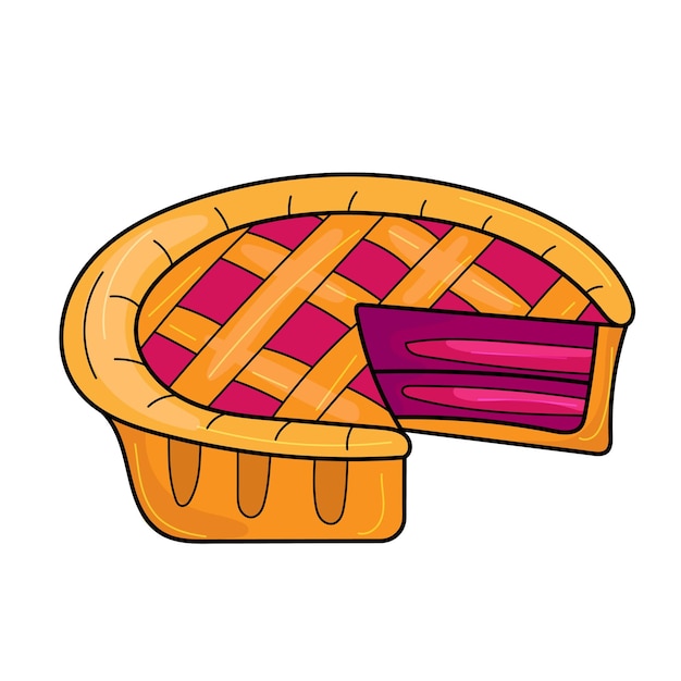Vibrant Fruit-Filled Pie Slice with Lattice Crust | Jiffy Designs