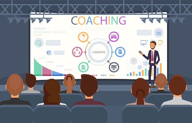Coaching Presentation with Coach Figure and Infographic Design | Jiffy ...
