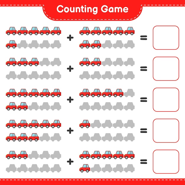 Colorful Counting Game with Cartoon Fire Trucks | Jiffy Designs