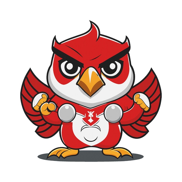 Fierce and Feisty Cardinal Mascot Emblem | Jiffy Designs