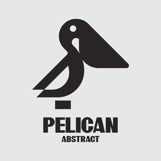 Minimalist Pelican Silhouette with Bold Typography | Jiffy Designs