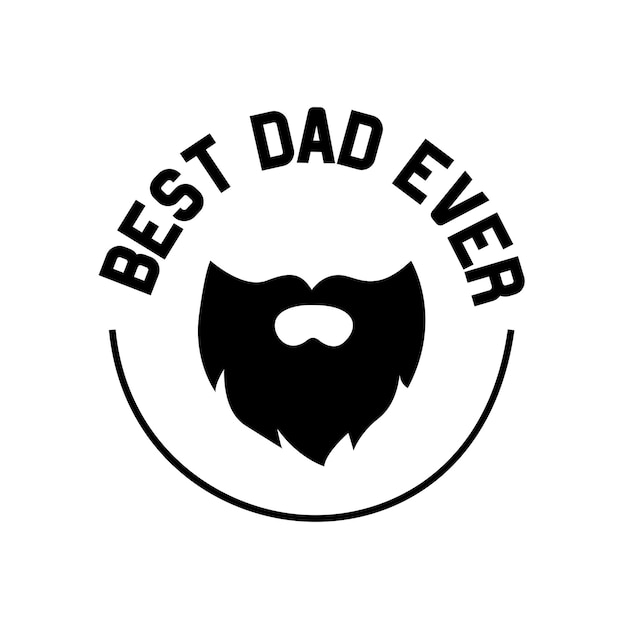 Stylish Beard Emblem for the Best Dad Ever | Jiffy Designs