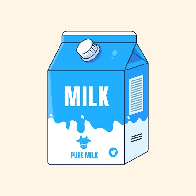 Vibrant Blue Milk Carton with Playful Drips Design | Jiffy Designs