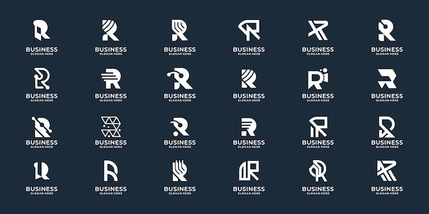 Versatile Business Monogram Collection with Diverse Graphic Symbols ...
