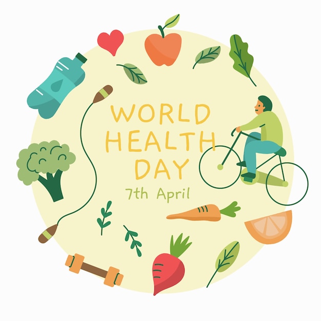 Celebrating World Health Day with Vibrant Imagery and Healthy Lifestyle ...