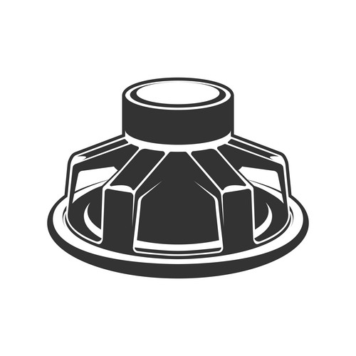 Subwoofer Speaker For Car. Audio Speaker Icon. | Jiffy Designs