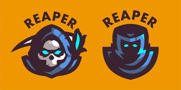 Striking Reaper Emblem with Vibrant Colors and Skull Motif | Jiffy Designs