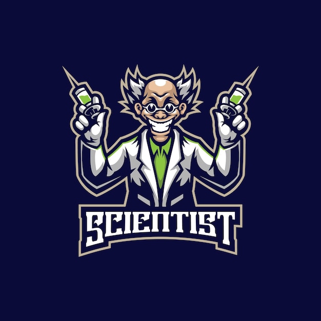 Brilliant and Eccentric Scientist Mascot Logo | Jiffy Designs