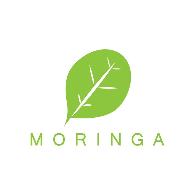 Vibrant Green Moringa Leaf Icon: A Symbol of Nourishment | Jiffy Designs