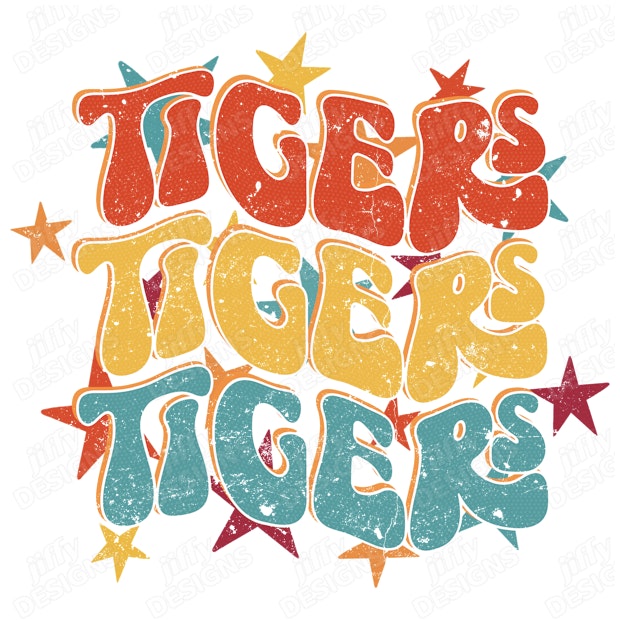 'Tigers Tigers Tigers' Retro-Inspired Groovy Typography with Playful ...