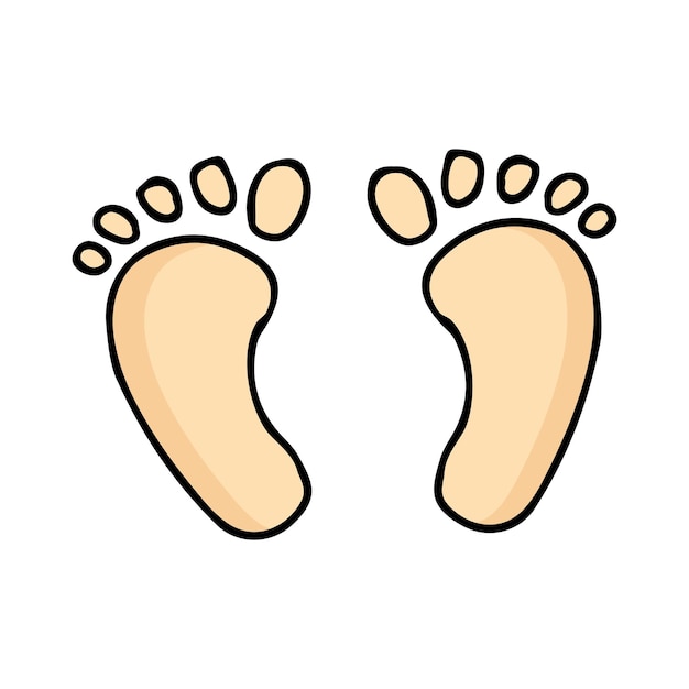 Whimsical Footprints: A Playful Illustration of Feet | Jiffy Designs