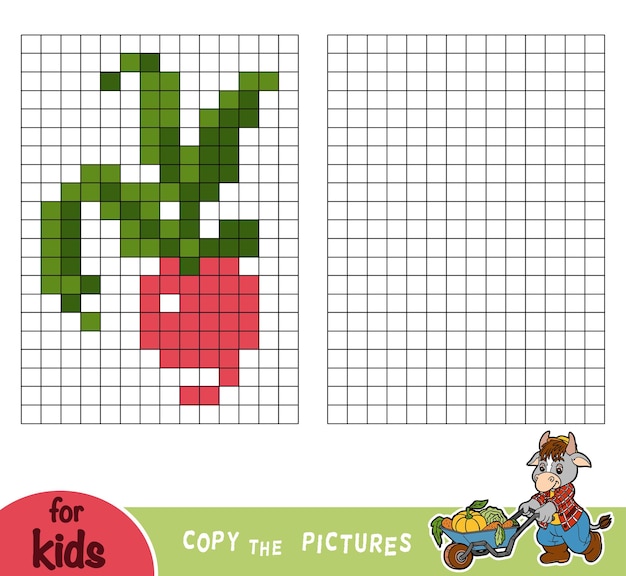 Vibrant Pixel Art Radish Collection for Creative Designs | Jiffy Designs