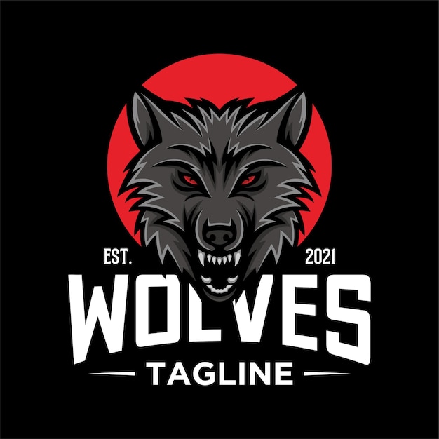 Fierce Wolves Pack Logo with Glowing Red Eyes | Jiffy Designs