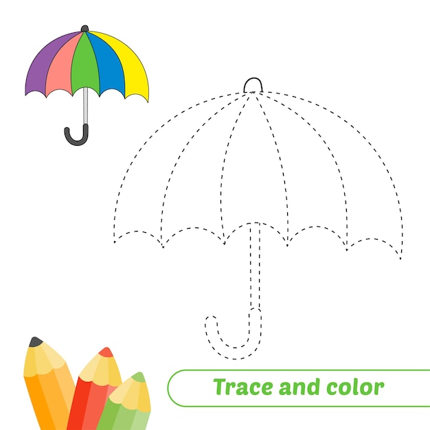 Vibrant Umbrella: A Colorful Tracing Activity | Jiffy Designs