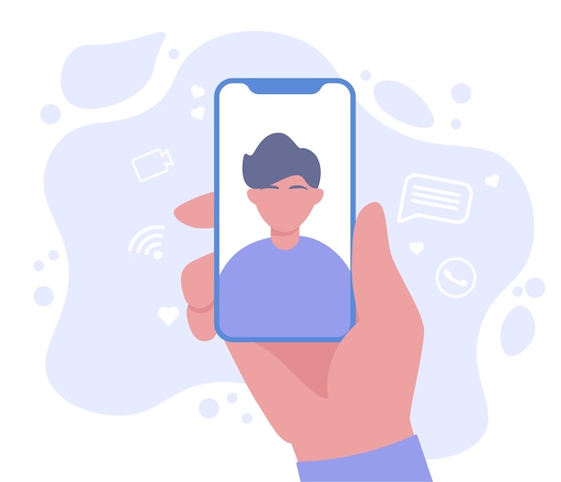 Smartphone in Hand Displaying Avatar Profile Image | Jiffy Designs