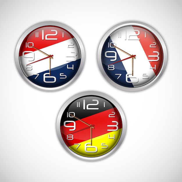 Vibrant Wall Clocks Showcasing Patriotic Color Schemes | Jiffy Designs