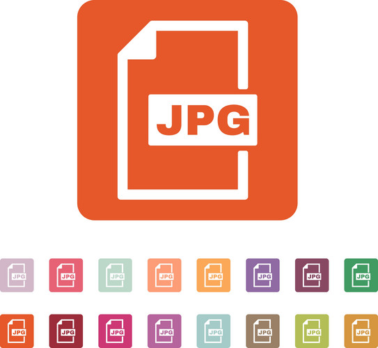 The Jpg Icon. File Format Symbol. Flat Vector Illustration. Button Set ...