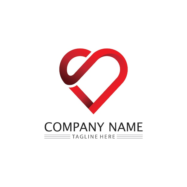 Elegant Red Heart-Shaped Company Logo Design | Jiffy Designs