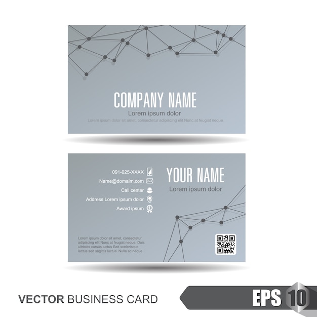 Interconnected Geometric Network Business Card Design | Jiffy Designs