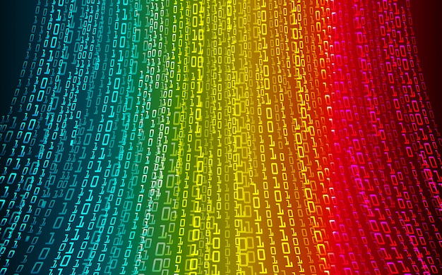 Vibrant Binary Data Backdrop with Spectrum of Colors | Jiffy Designs