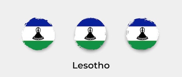 Vibrant Lesotho Flag Icons Showcasing National Symbol | Jiffy Designs