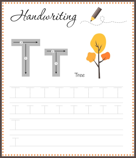 Handwriting Practice with Caliper and Tree Illustration | Jiffy Designs