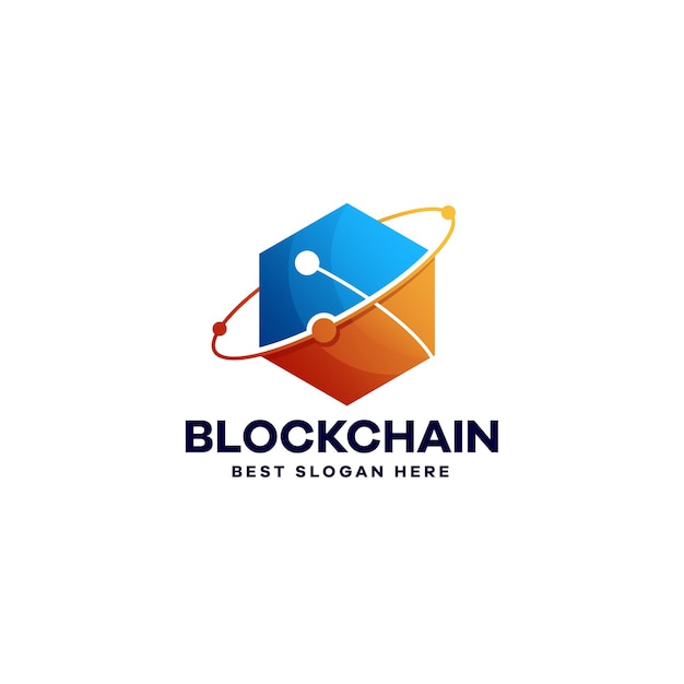 Vibrant Blockchain Symbol with Interlocking Cubes and Arrows | Jiffy ...