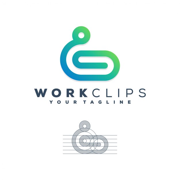 Vibrant Paperclip Logo with Modern Typographic Design | Jiffy Designs