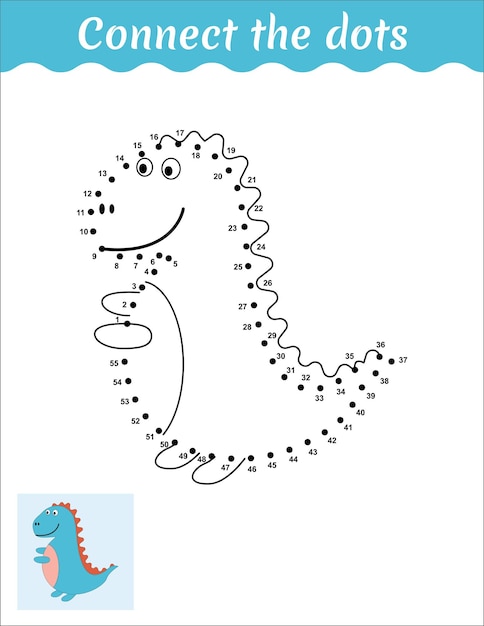 Delightful Dinosaur Dot-to-Dot: Connect the Dots to Reveal a Friendly ...