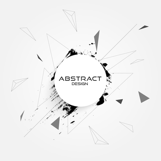 Shattered Geometric Shapes in Abstract Monochrome Composition | Jiffy ...