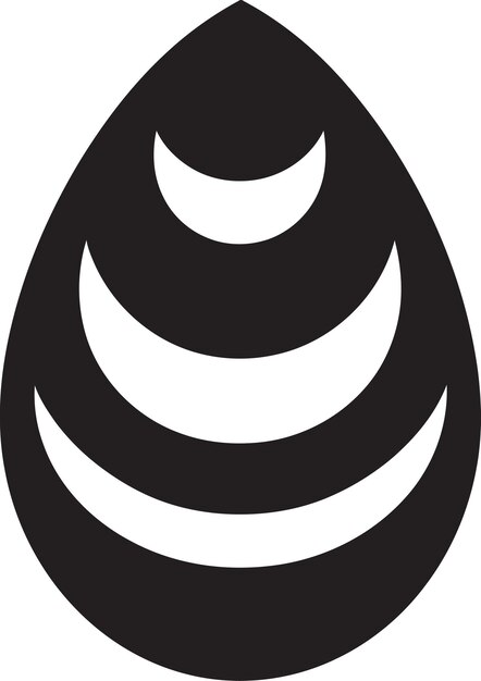 Striking Geometric Teardrop Shapes in Dramatic Black and White | Jiffy ...