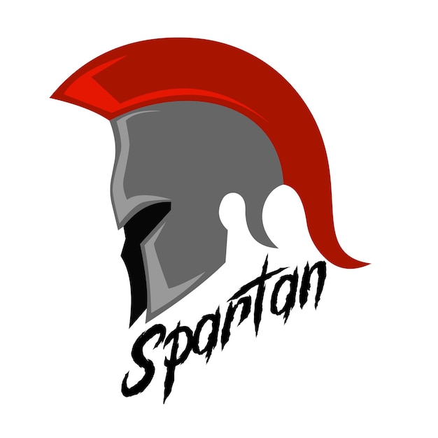 Iconic Spartan Helmet with Bold Red Crest | Jiffy Designs