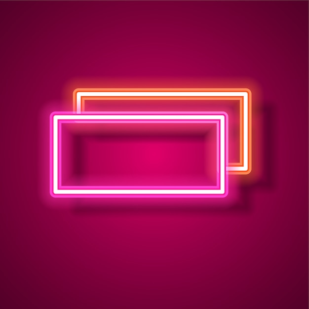 Vibrant Neon Rectangle Frames on Burgundy Background | Jiffy Designs