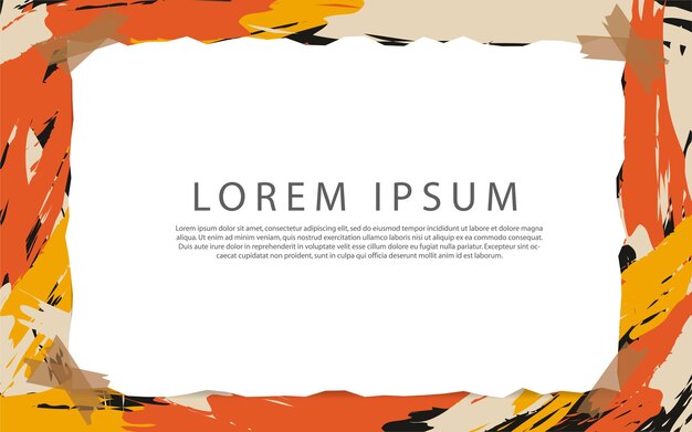 Vibrant Abstract Brush Strokes Framing Minimalist Text Layout | Jiffy ...