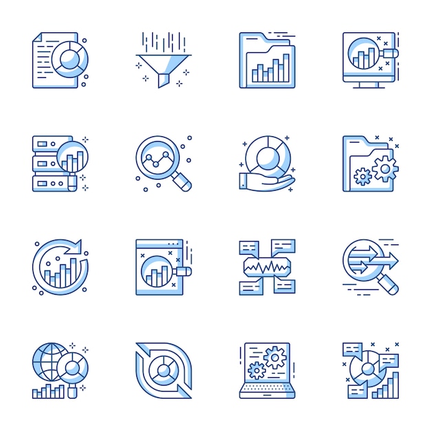 Vibrant Collection of Versatile Data Visualization Icons | Jiffy Designs