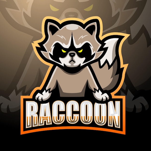 Fierce Raccoon Mascot Emblem with Bold Typography | Jiffy Designs