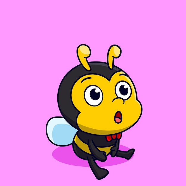 Adorable Cartoon Bee with Expressive Eyes and Antennae | Jiffy Designs