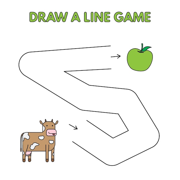 Engaging Farmyard Line Drawing Game with Apple | Jiffy Designs