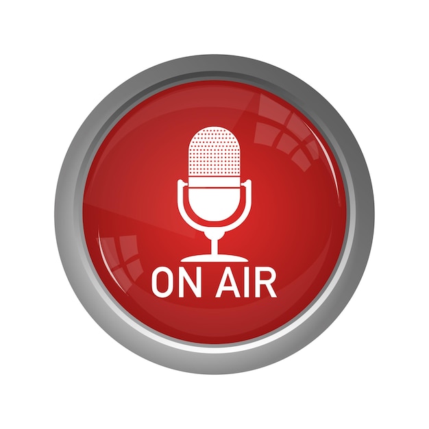 Glowing Red On-Air Broadcasting Studio Light Icon | Jiffy Designs