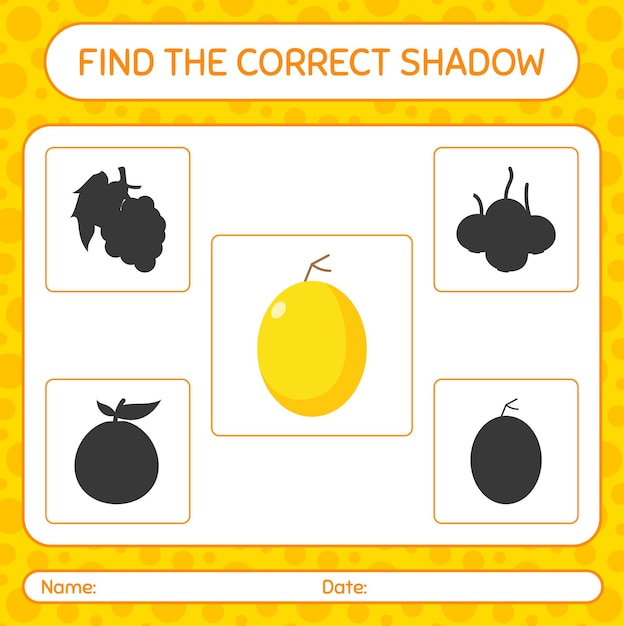 Matching Shadows: Discover the Correct Fruit Silhouettes | Jiffy Designs